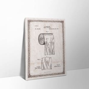 Toilet Paper Pattern Perfect for Bathroom Blueprint - Etsy