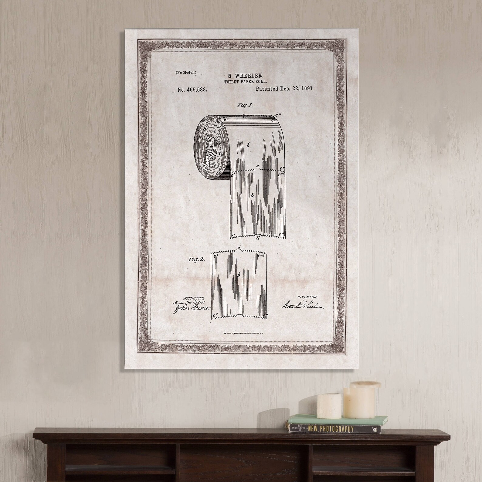 Toilet paper pattern perfect for bathroom blueprint | Etsy