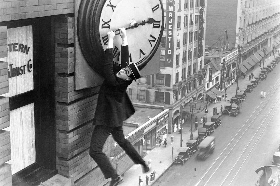 Harold Lloyd in Safety Last the Iconic Clock Shot Tryptic - Etsy