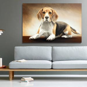 Beagle Print on Canvas - Etsy