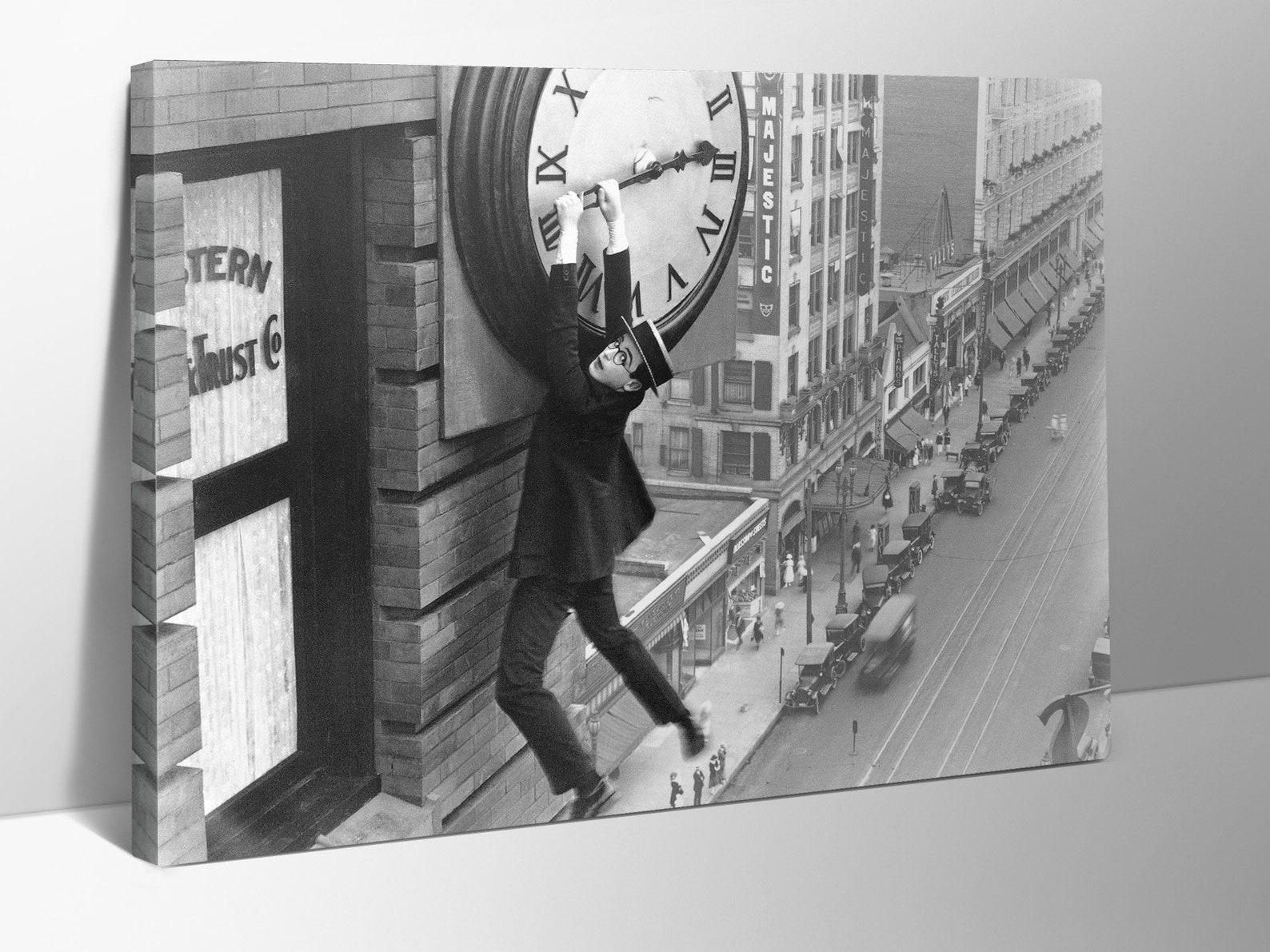Harold Lloyd in Safety Last the Iconic Shot of Lloyd Hanging - Etsy