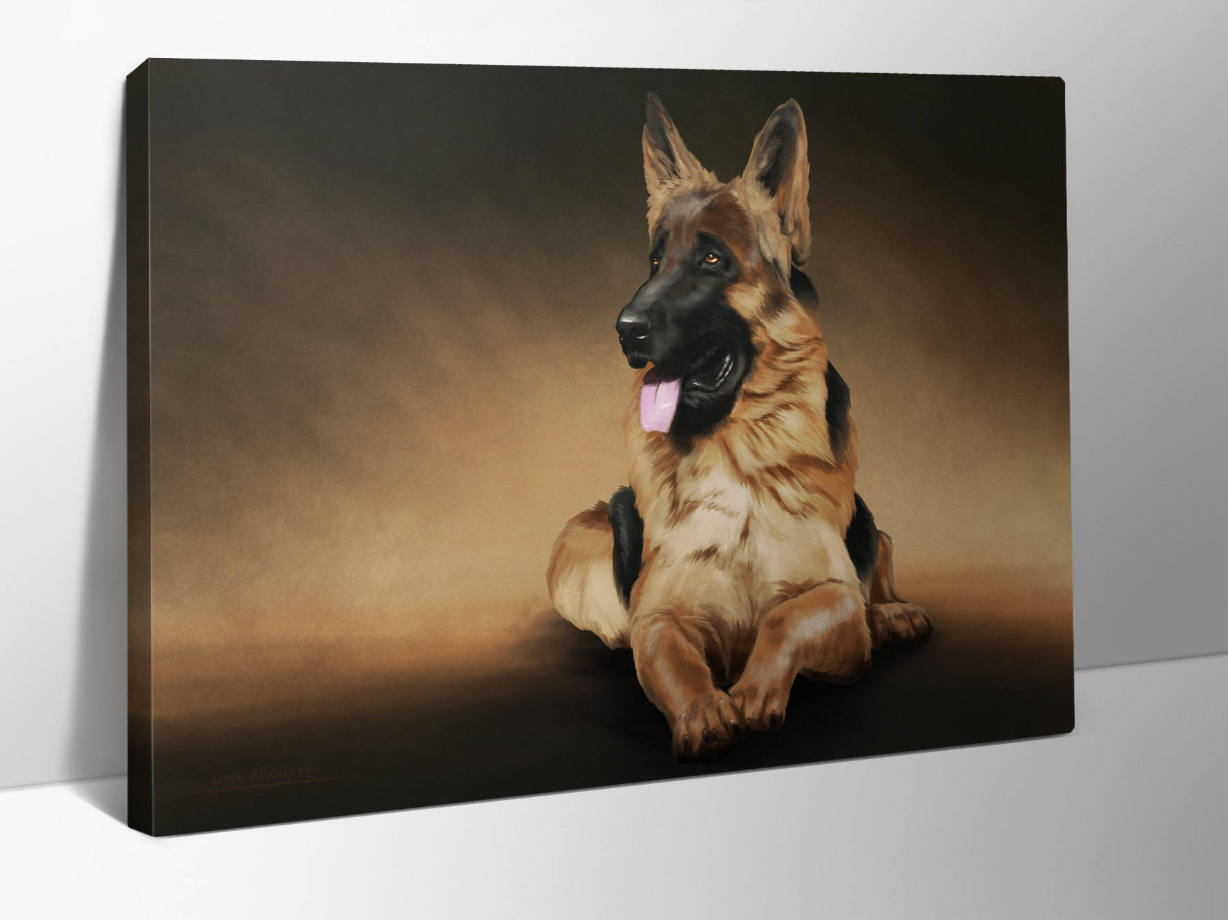 German Shepherd Print on Canvas - Etsy