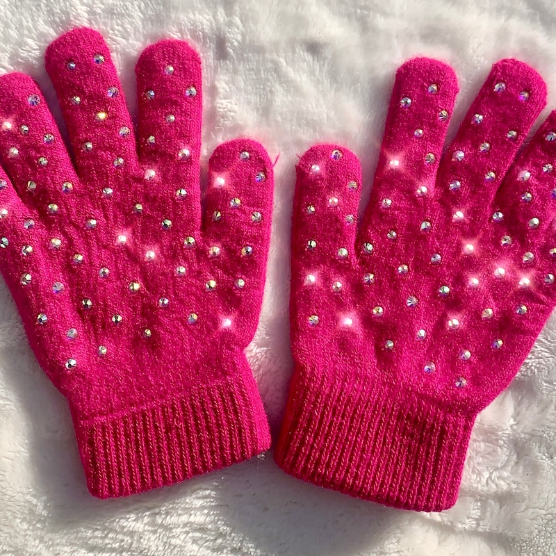 Hot Pink Winter Gloves - Etsy