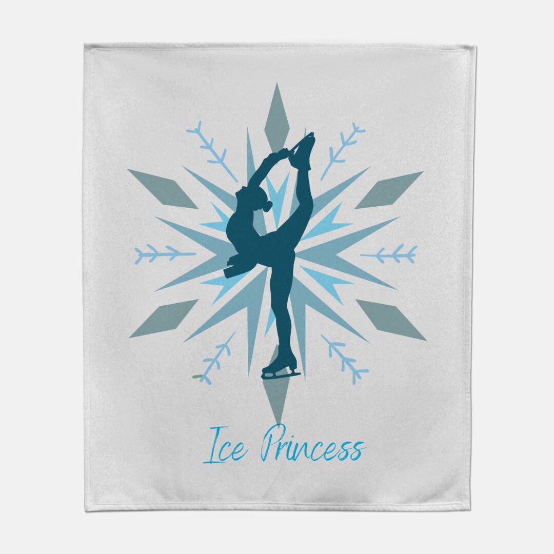 Figure Skate Blanket, Custom Sweatshirt Fleece Blanket, Personalized ...