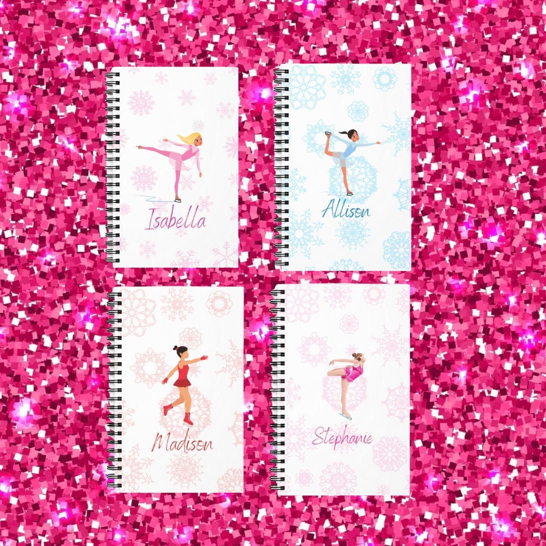 Personalized Ice Skate Note Book, Figure Skater Journal, Customized ...