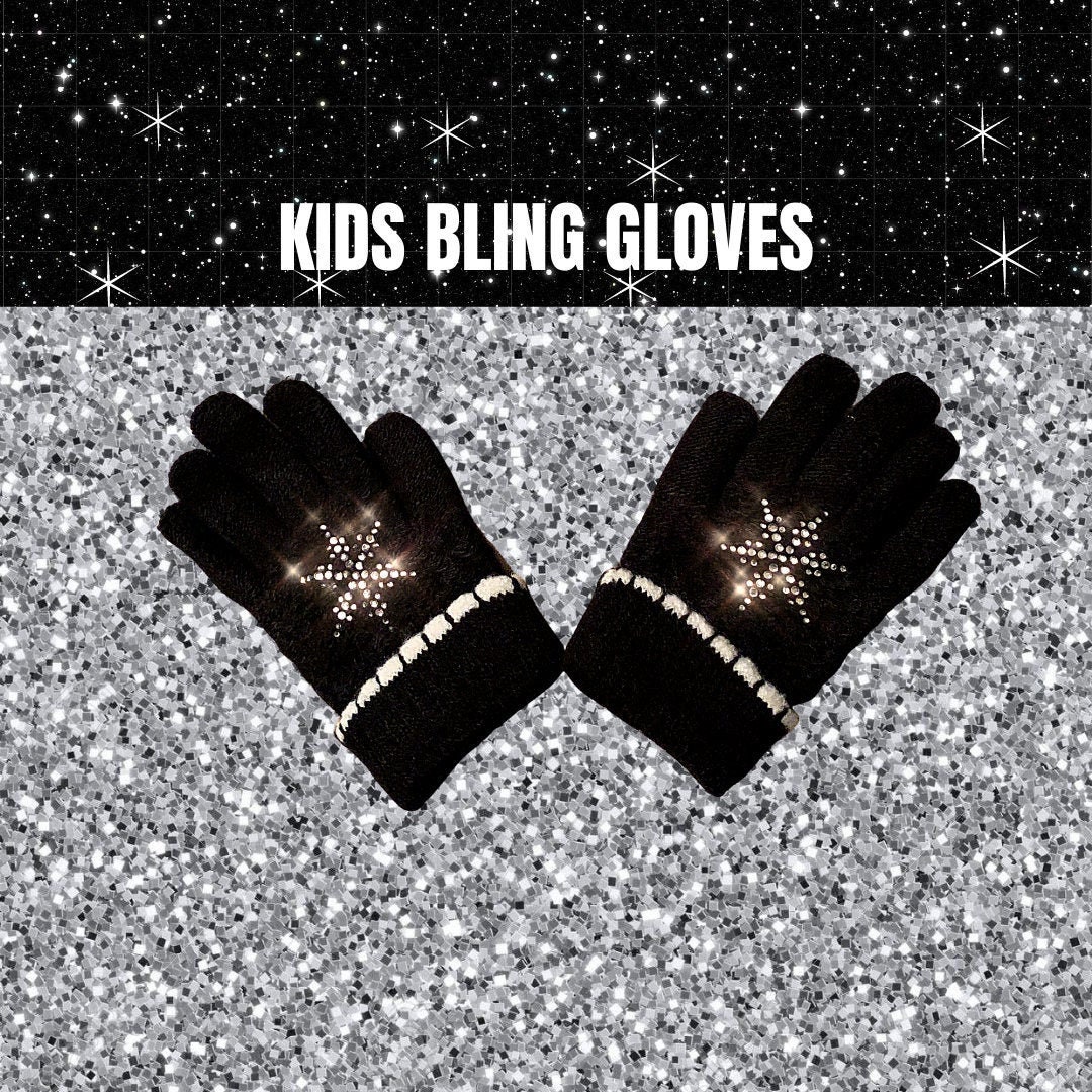 Kids Bling Frozen Snowflake Gloves Ice Skating Gloves Ice - Etsy