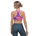 Pink Sky Ice Skate Sports Bra , Custom Tie Dye Sports Bra, Pink and ...