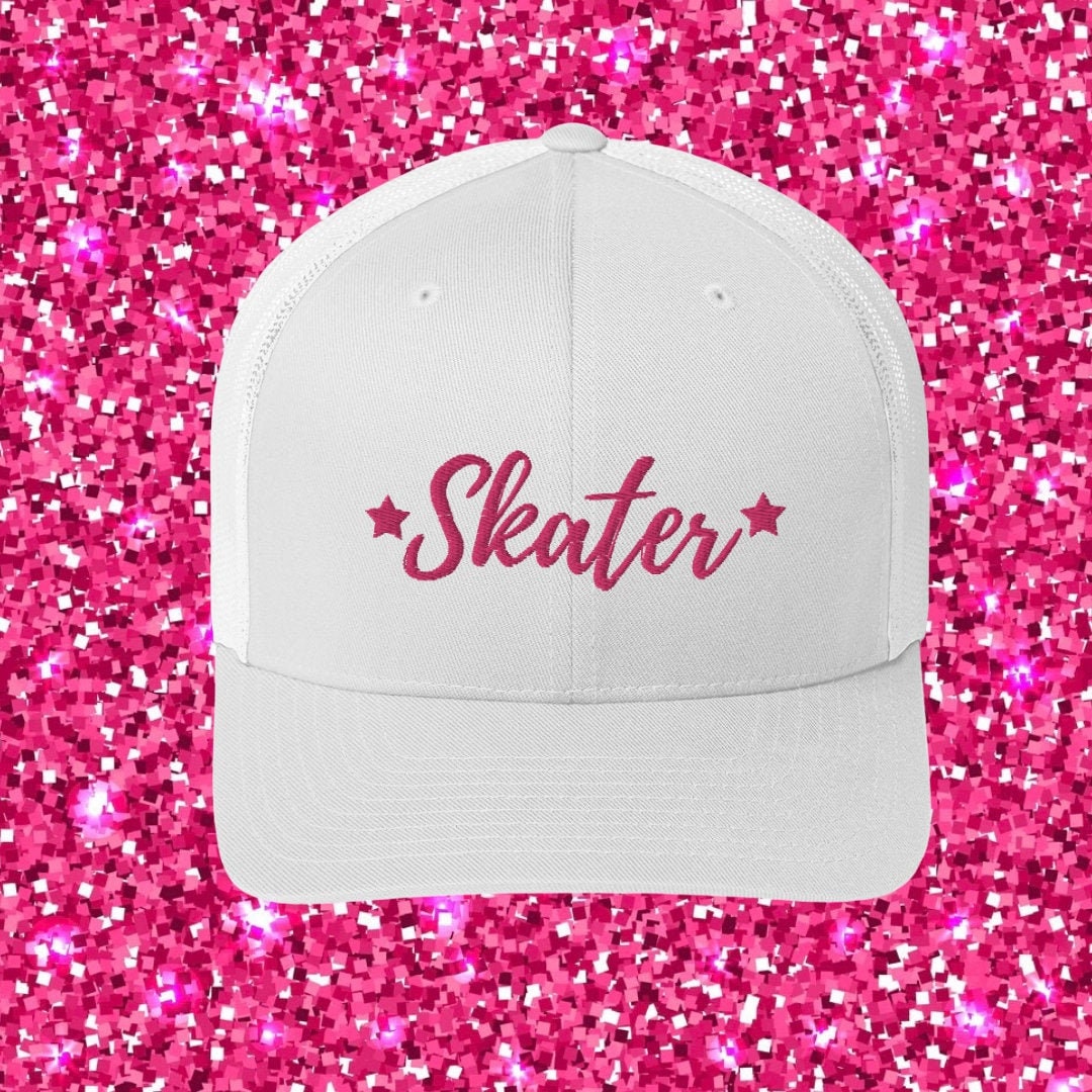 Skater Embroidered Baseball Hat Trucker Hat For Figure Skaters Cap