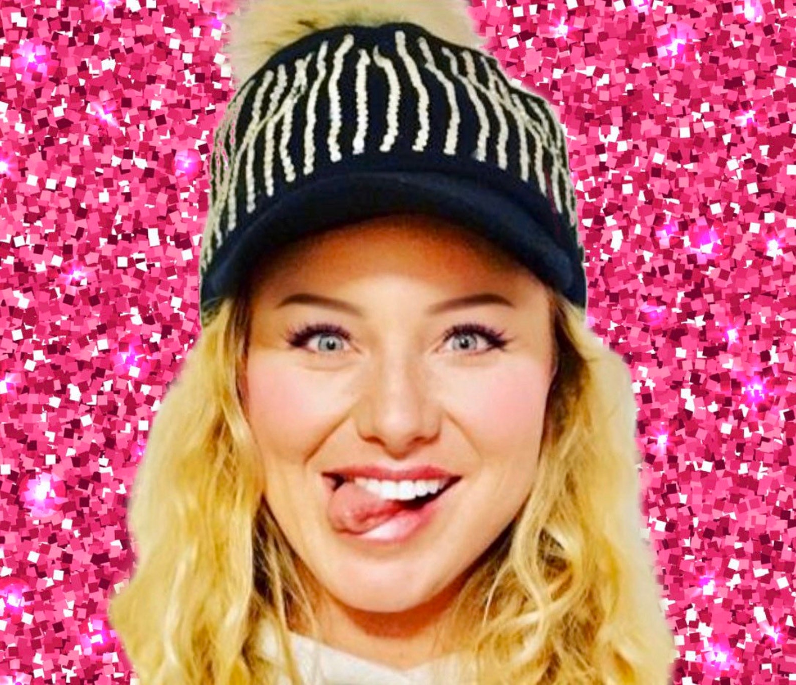 Black Rhinestone Hat With Lid Faux Fur Pom Pom Fleece | Etsy