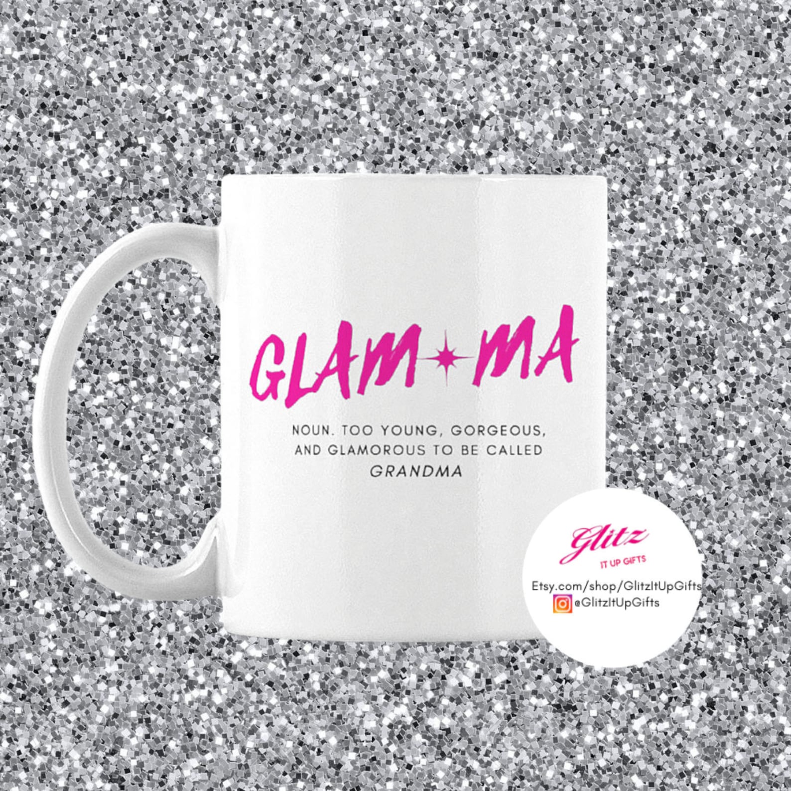 GLAM-MA Grandma Mug Glam Sparkle Gifts for Grandparent - Etsy