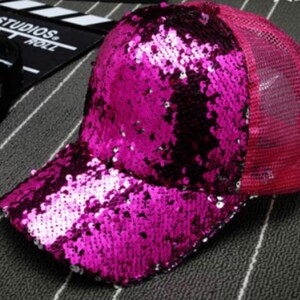Sequin Magic Hat, Reversible Sequins Adjustable Baseball Hat Cap, Girls ...