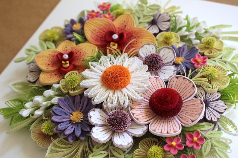 Original 3D Paper Quilling Artwork Botanical Wall Art Gift - Etsy