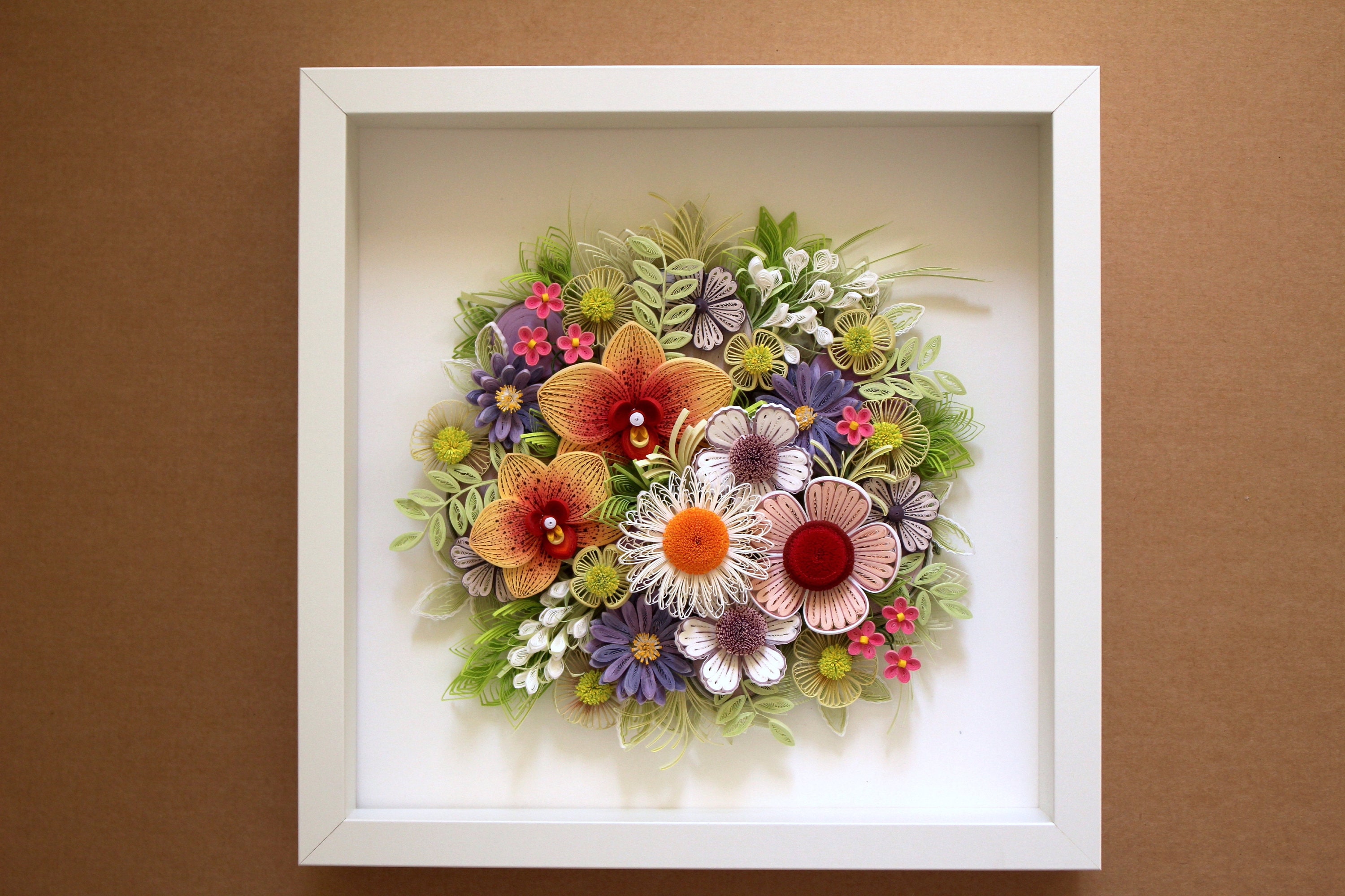 Original 3D Paper Quilling Artwork Botanical Wall Art Gift - Etsy