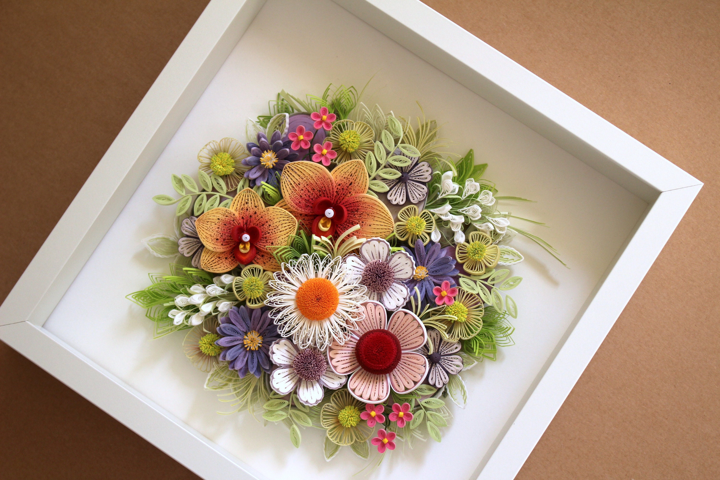 Original 3D Paper Quilling Artwork Botanical Wall Art Gift - Etsy