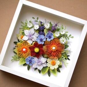 Original 3D Paper Quilling Art, Botanical Wall Decor, Handcrafted ...