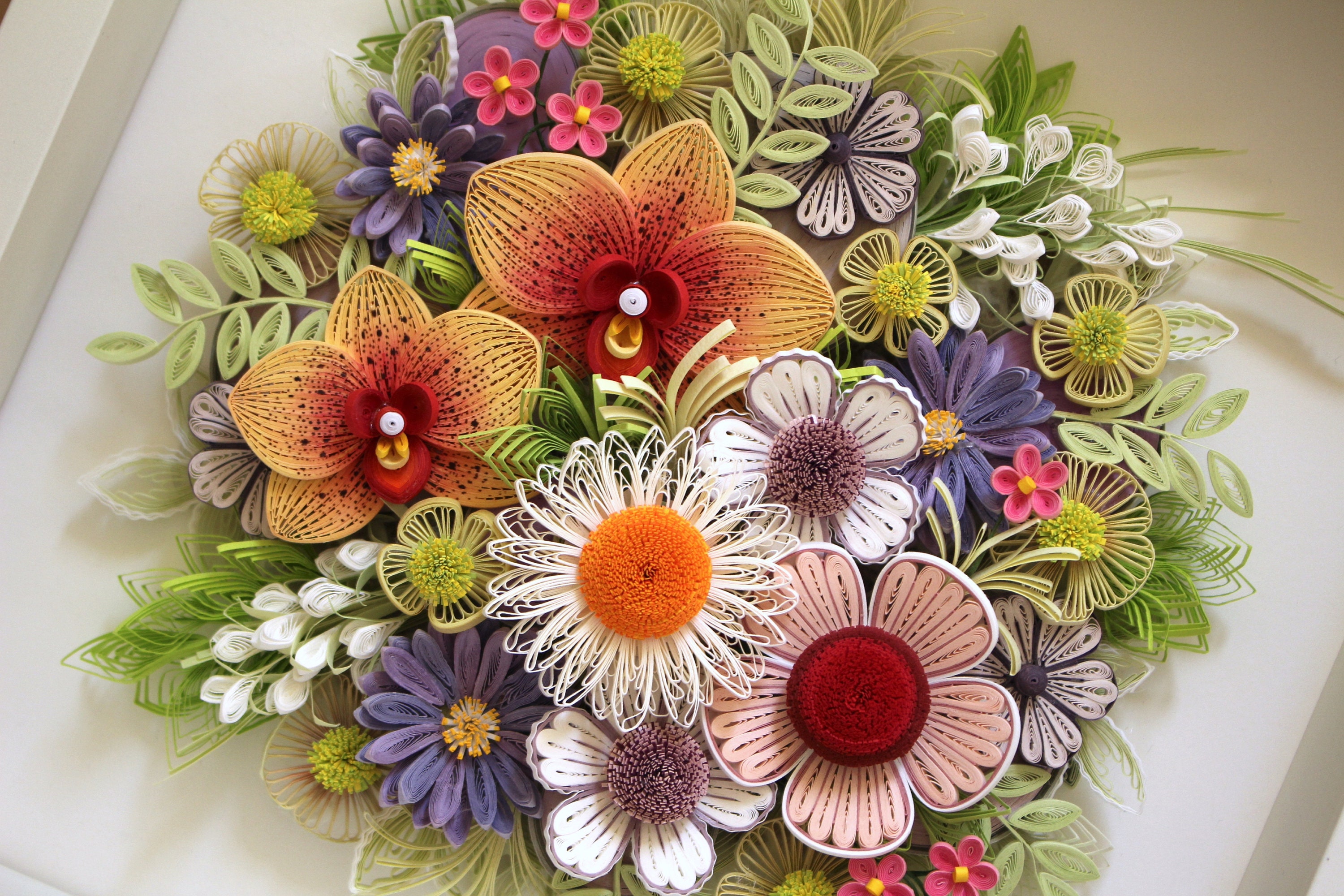 Original 3D Paper Quilling Artwork Botanical Wall Art Gift - Etsy