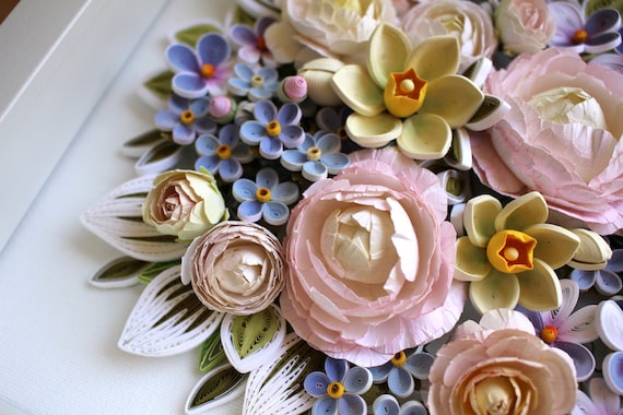 3d Paper Quilling Quilling Paper Sculpture Mountain Art Print By