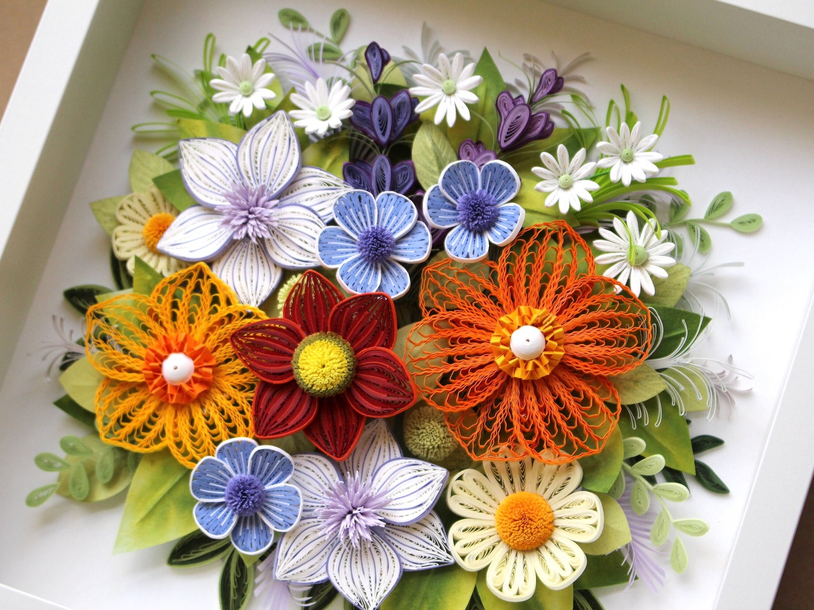 Original 3D Paper Quilling Art, Botanical Wall Decor, Handcrafted ...