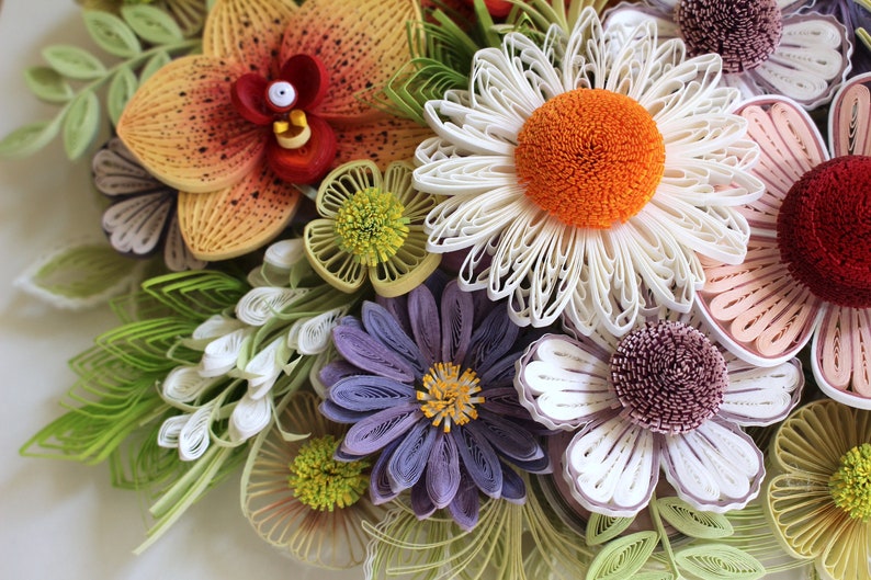 Original 3D Paper Quilling Artwork Botanical Wall Art Gift - Etsy