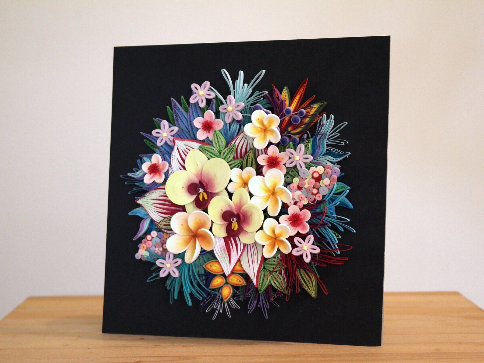 Original 3D Paper Quilling Home Decor Picture Tropical Wall - Etsy