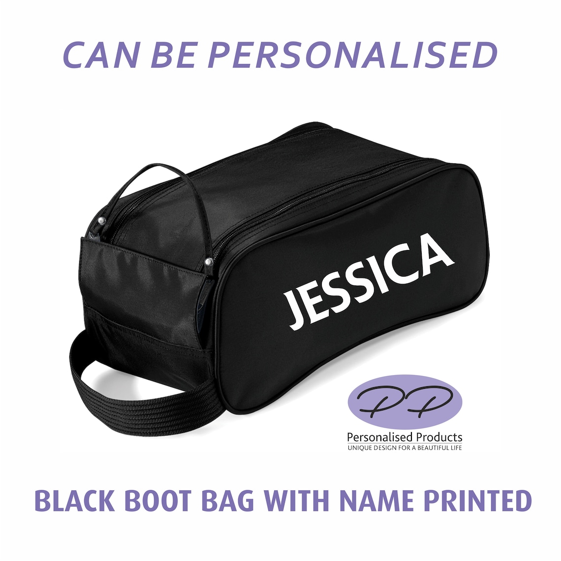 Personalised Football Boot Bag, Sport Shoe Bag With Initials or Name ...
