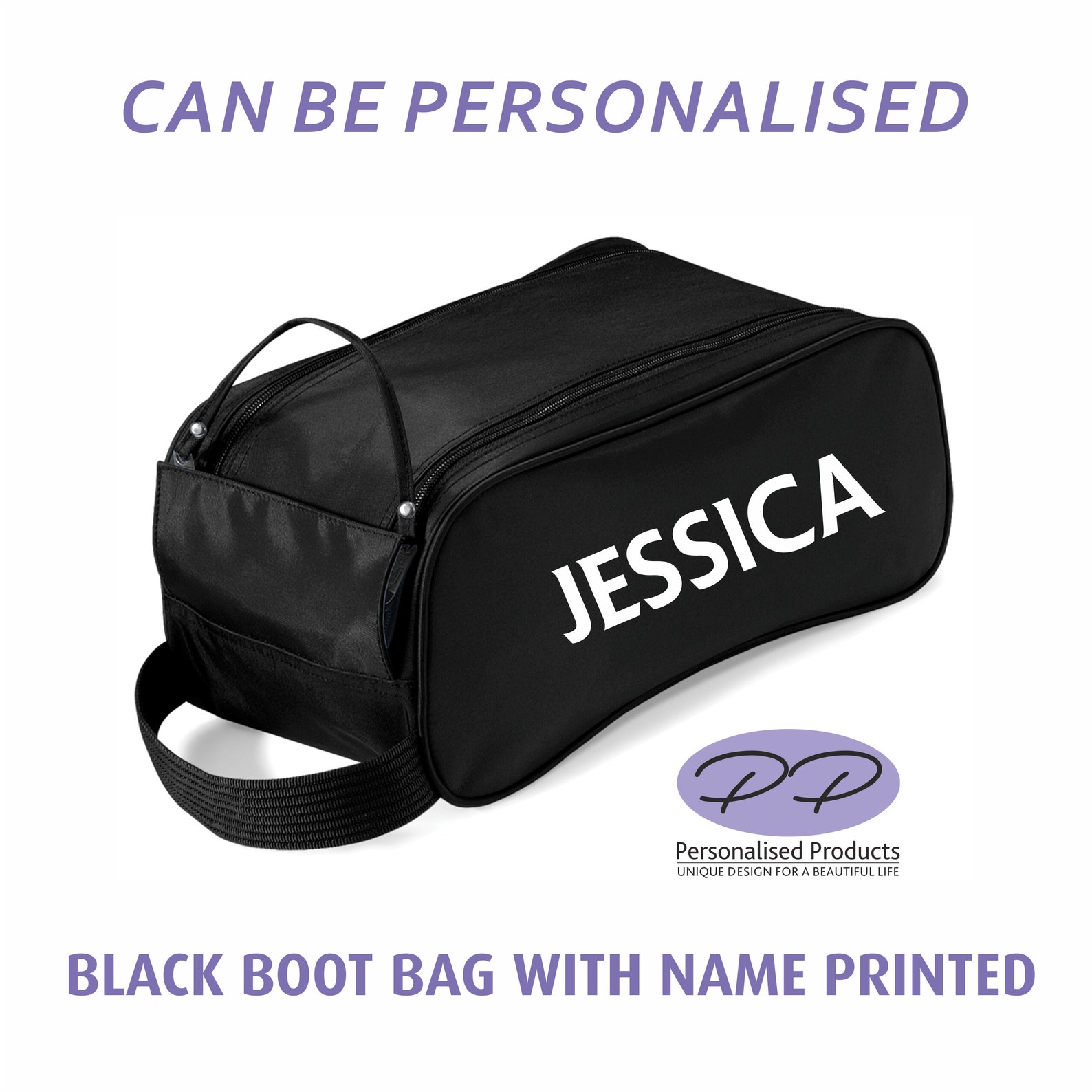 Personalised Football Boot Bag, Sport Shoe Bag With Initials or Name ...