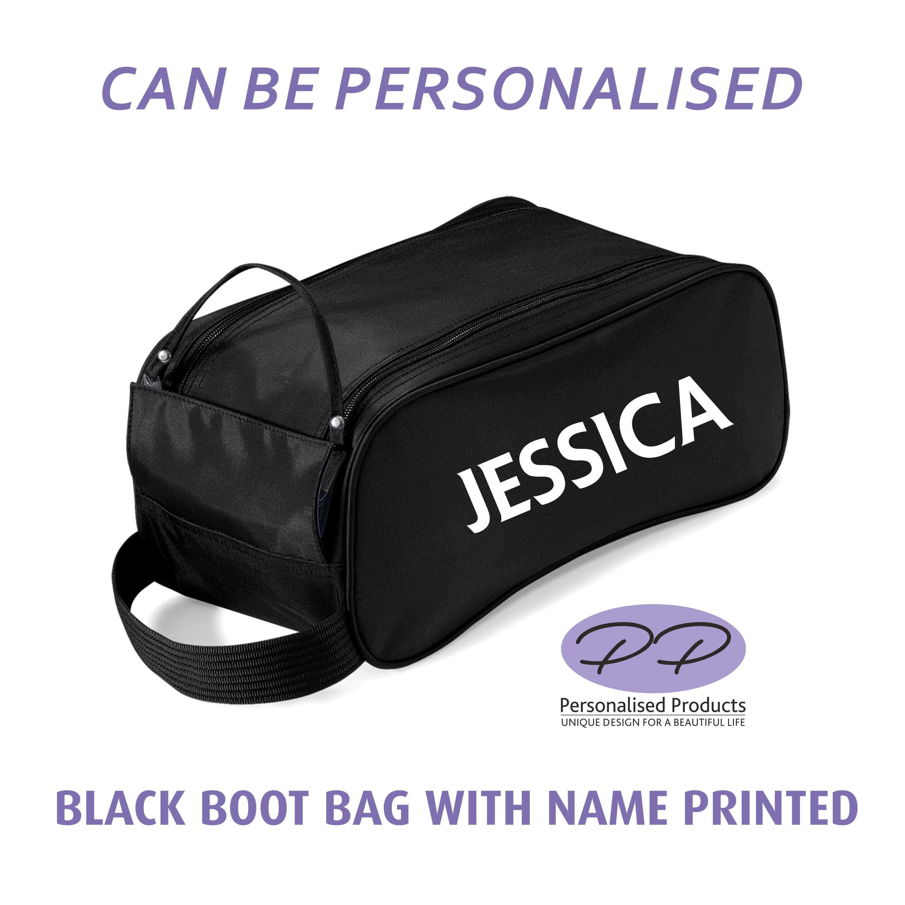 Personalised Football Boot Bag, Sport Shoe Bag With Initials or Name ...