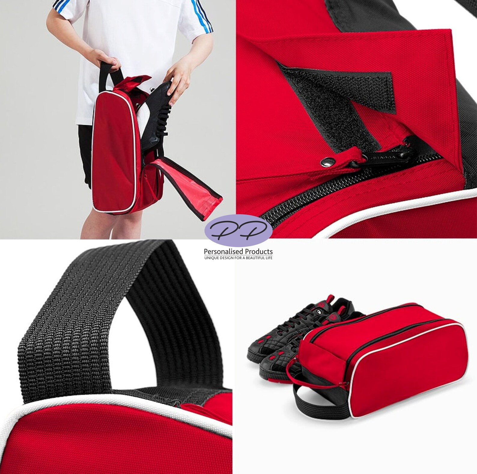 Personalised Football Boot Bag, Sport Shoe Bag With Initials or Name ...