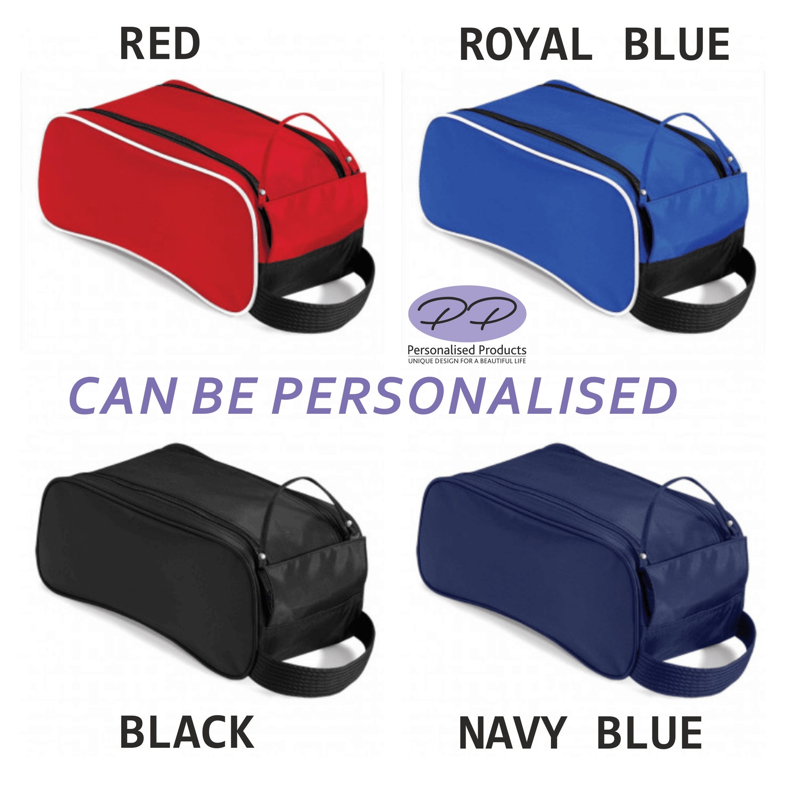 Personalised Football Boot Bag, Sport Shoe Bag With Initials or Name ...