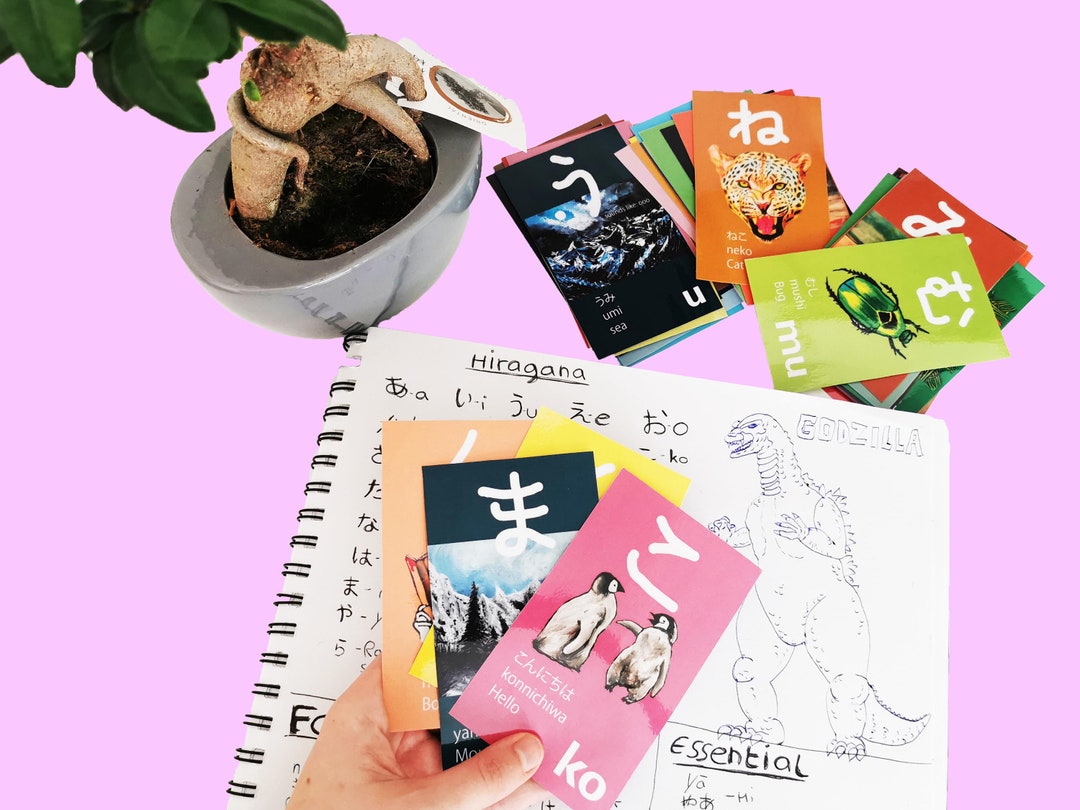 Hiragana Flash Cards - Etsy