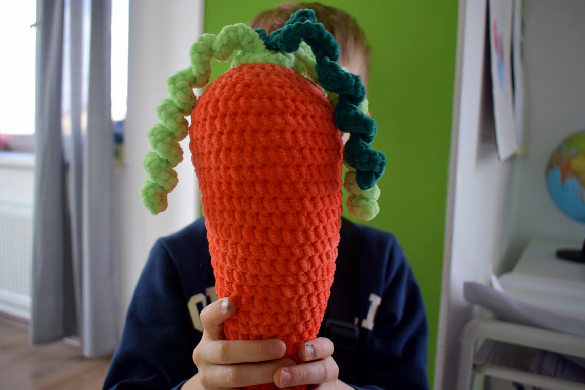 Crochet Carrot Toy for Pretend Play/large Plush Carrot Play - Etsy