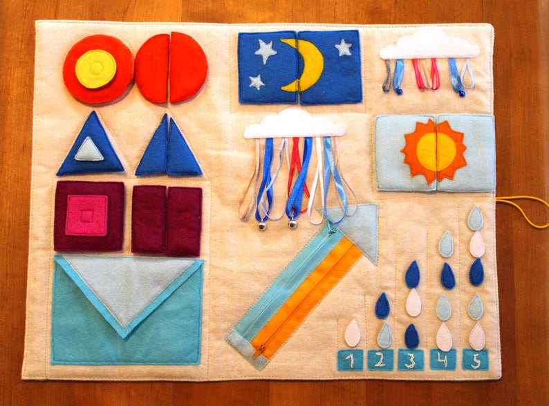 Baby Busy Mat Activity Quiet Blanket Children's Fidget | Etsy