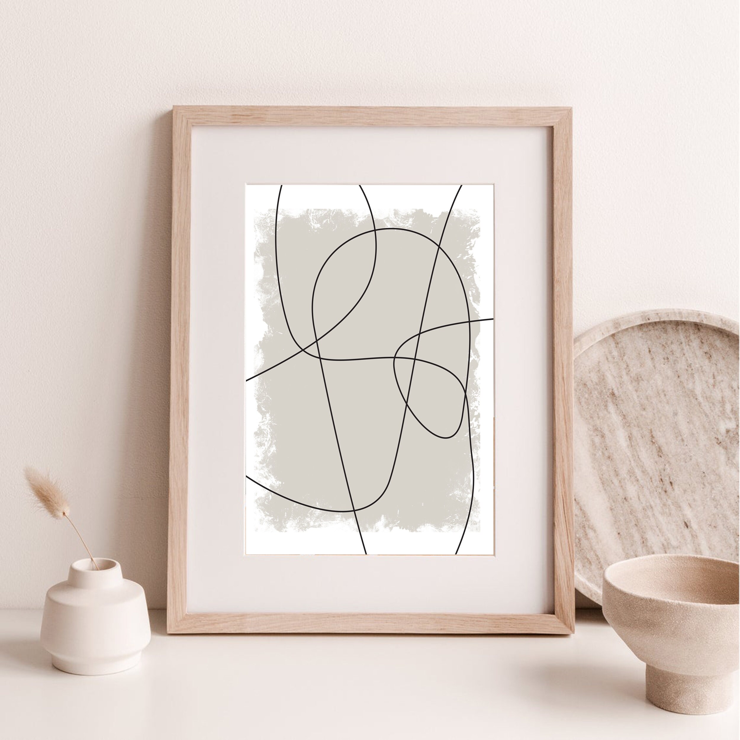 Continuous Line Art Simple Line Art boho art Abstract Line | Etsy