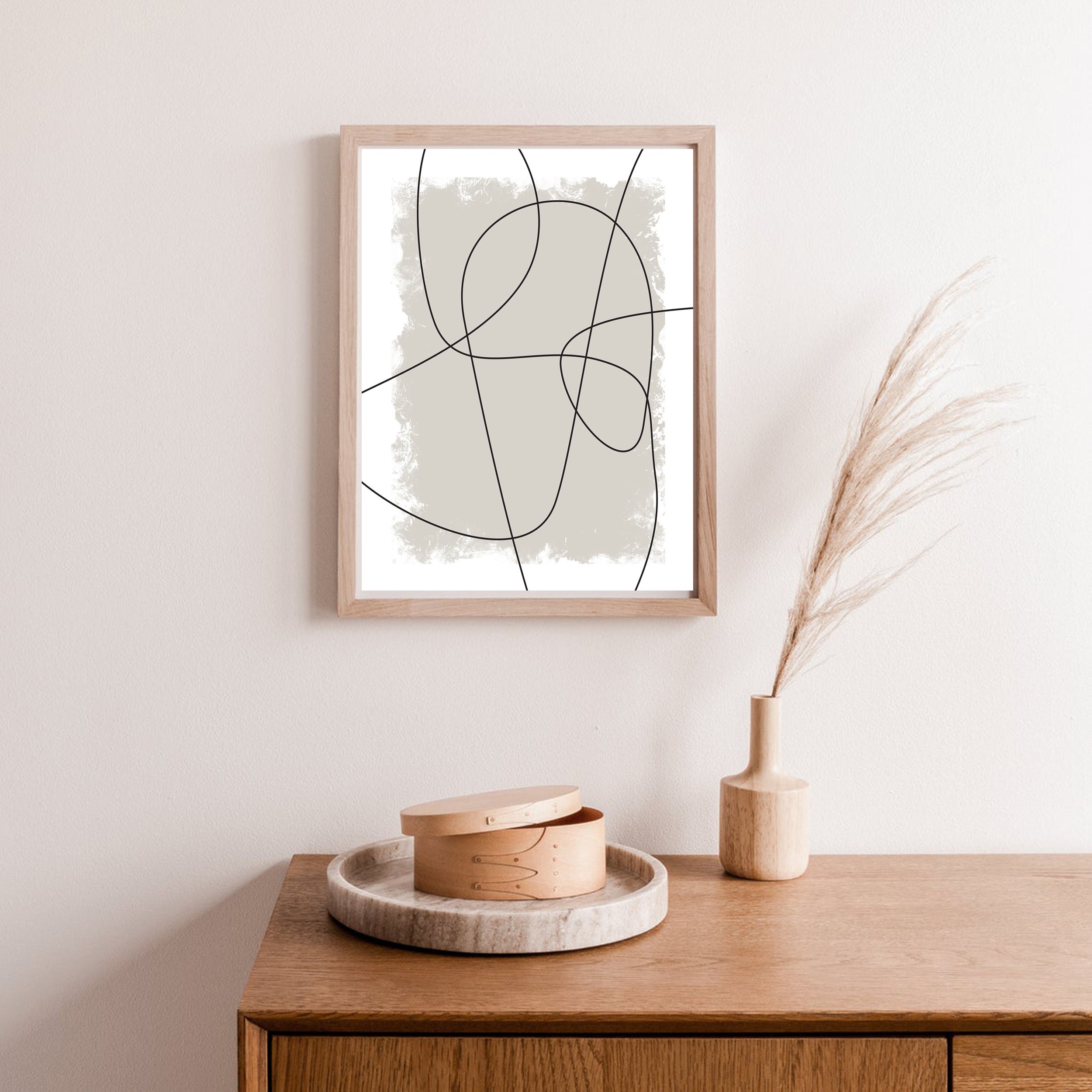 Continuous Line Art Simple Line Art boho art Abstract Line | Etsy