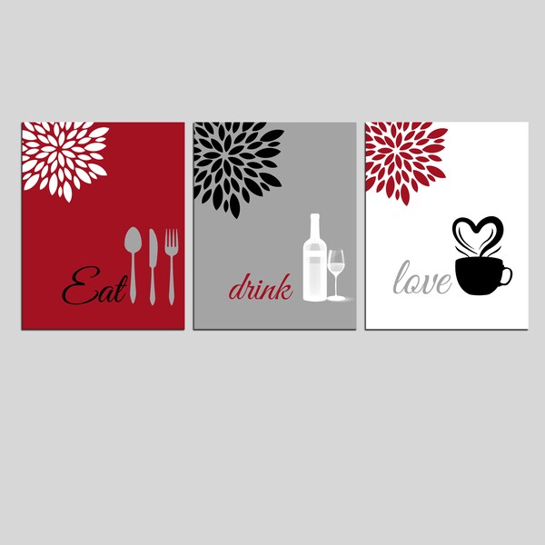 Eat Drink Love Art - Etsy