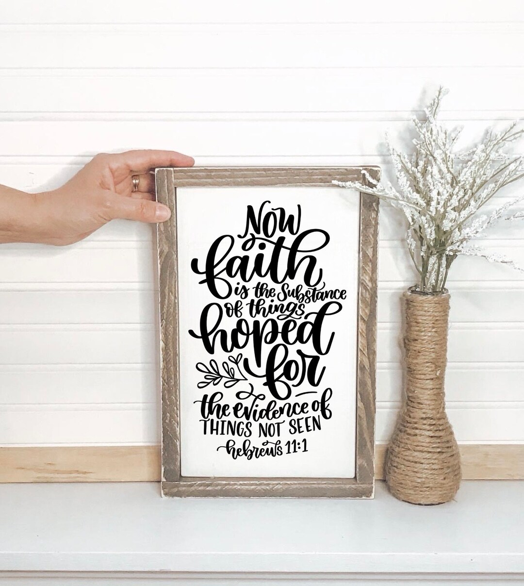 Christian Bible Verse Wood Sign Scripture Sign Hebrews 11 Faith Based ...