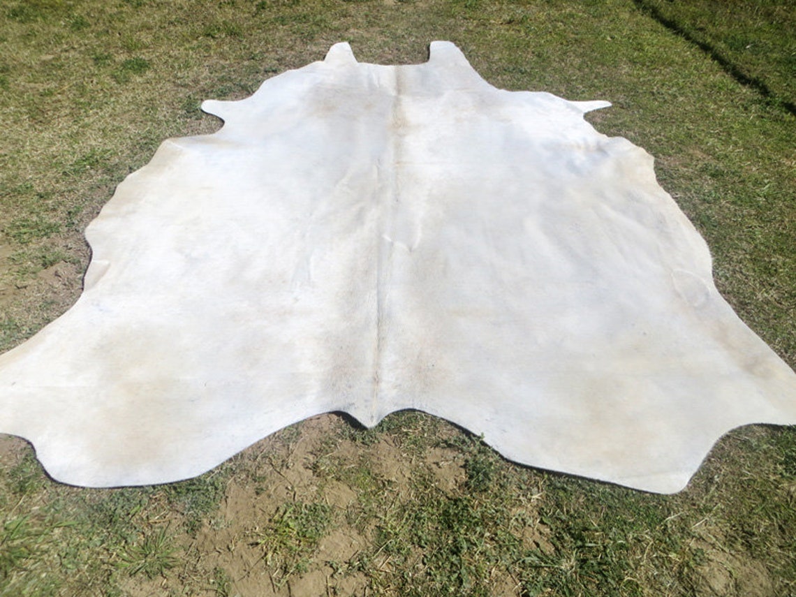 Light Beige WHITE Large New Cowhide Rug Natural Hair on - Etsy