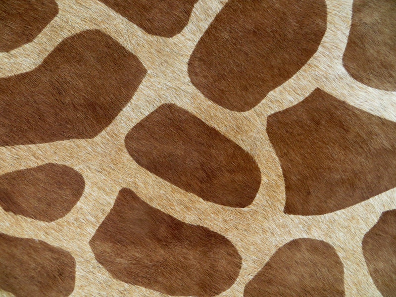 New GIRAFFE printed cowhide rug Genuine Natural Hair on | Etsy