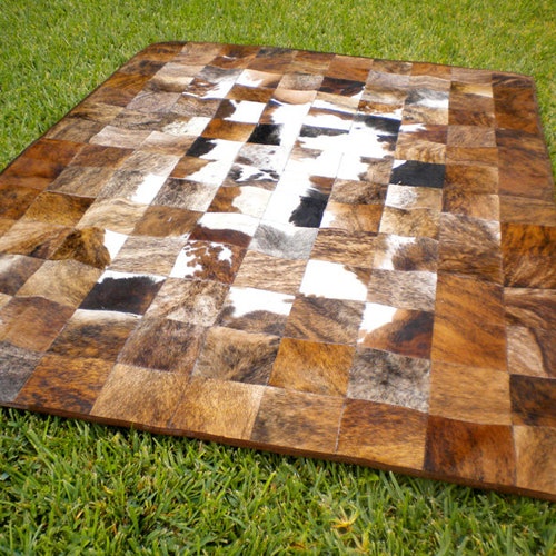 Ask for ANY SIZE Patchwork Cowhide Rug Natural Hair on - Etsy