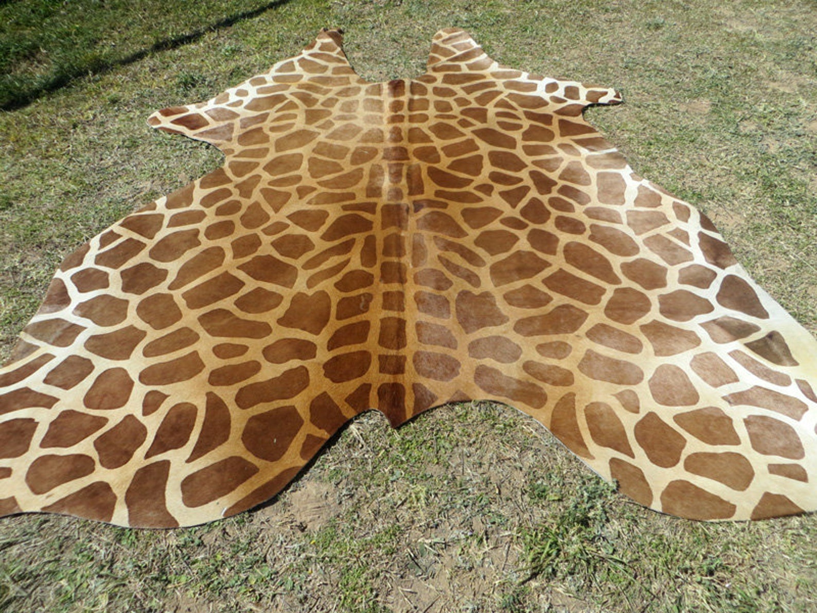 HUUUUUGE GIRAFFE Printed Cowhide Rug Genuine Natural Hair on - Etsy