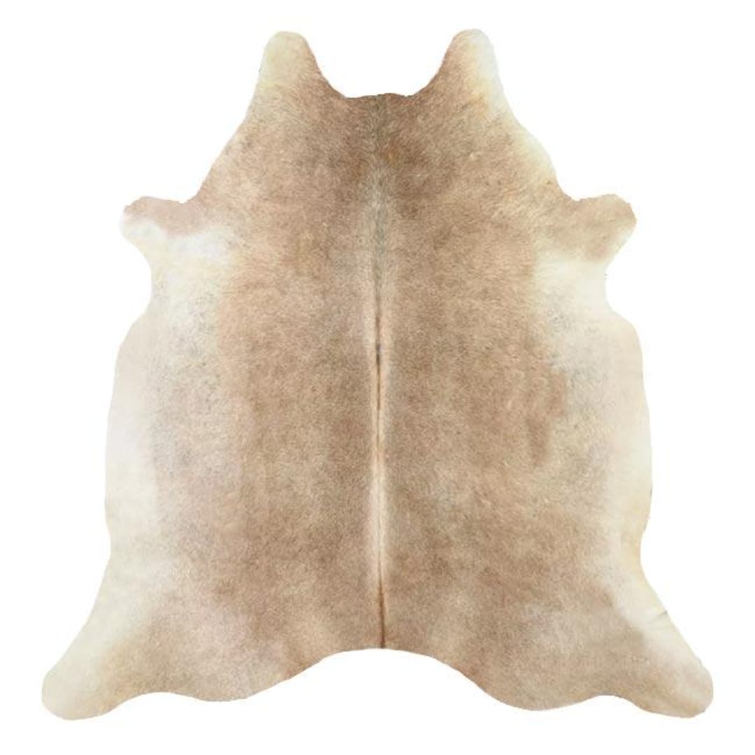 8x7 GENUINE COWHIDE RUG - New - Beige Natural Hair on - Suede Backing ...