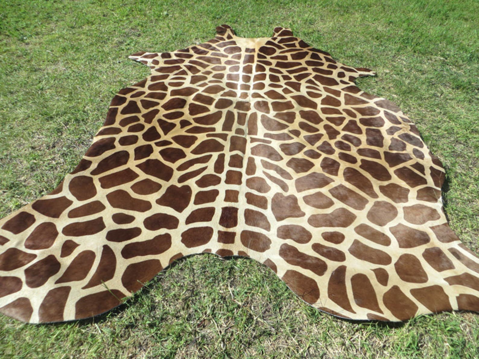 HUUUUUGE GIRAFFE Printed Cowhide Rug Genuine Natural Hair on - Etsy
