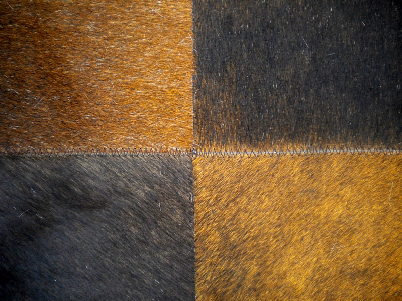 Ask for ANY SIZE ! Patchwork Cowhide Rug Natural Hair on - Area Genuine ...