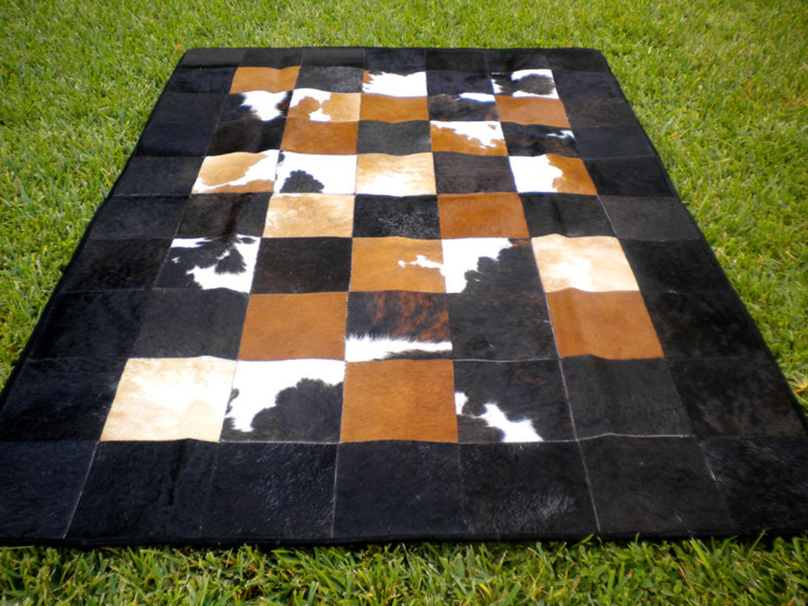 Ask for ANY SIZE Patchwork Cowhide Rug Natural Hair on - Etsy
