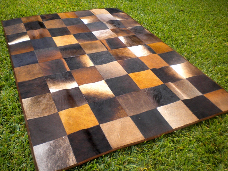 Ask for ANY SIZE Patchwork Cowhide Rug Natural Hair on - Etsy