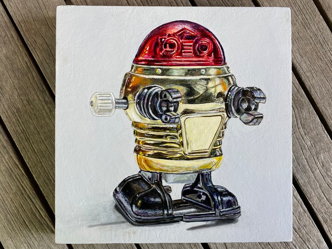 Tomy Robot - Original Acrylic Painting - Etsy