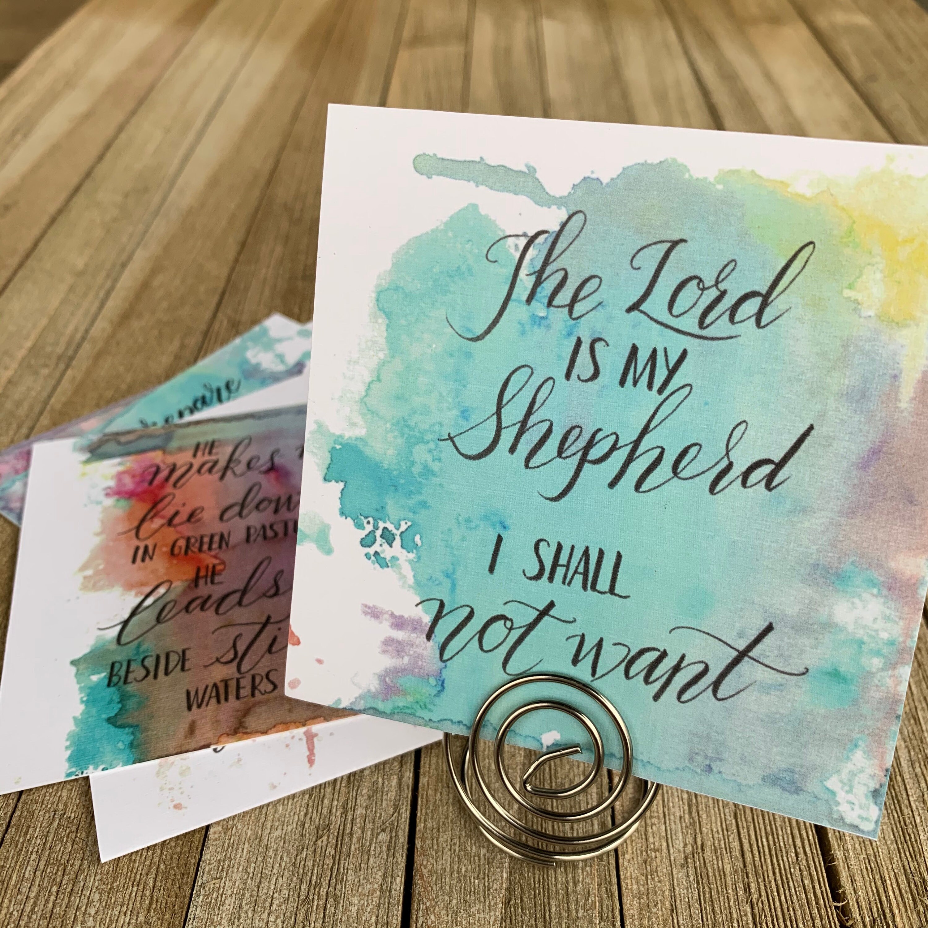 Psalm 23 Card Set~ ESV ~ 6 Uplifting Scripture Cards - Etsy