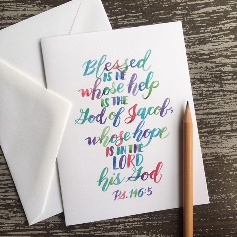 Hand-lettered Encouragement & Praise Scripture Greeting Cards Set of 4 ...