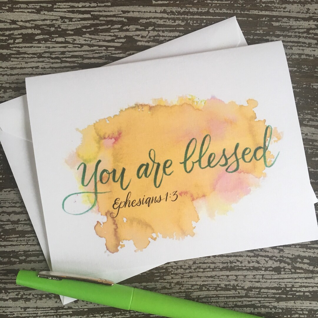 You Are Blessed Encouragement Card - Etsy