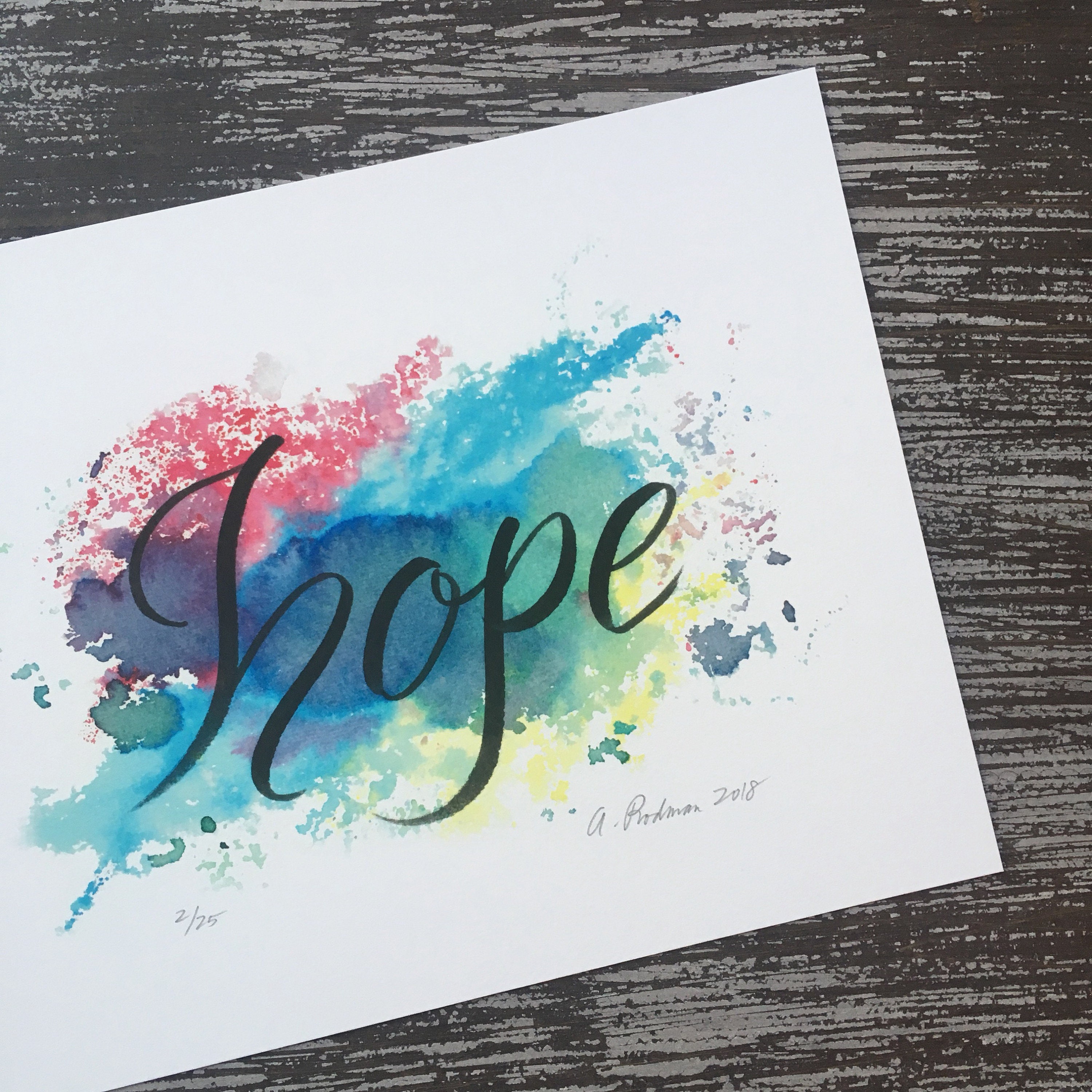 Hope Print ~ 8 X 10 Inch Art Print ~ Encouragement Print - Etsy
